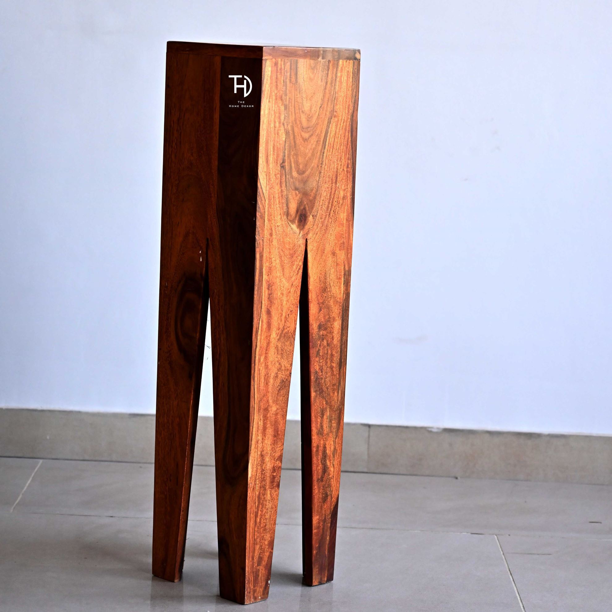Buy V Cut Designer End Table Honey Online in India | The Home Dekor