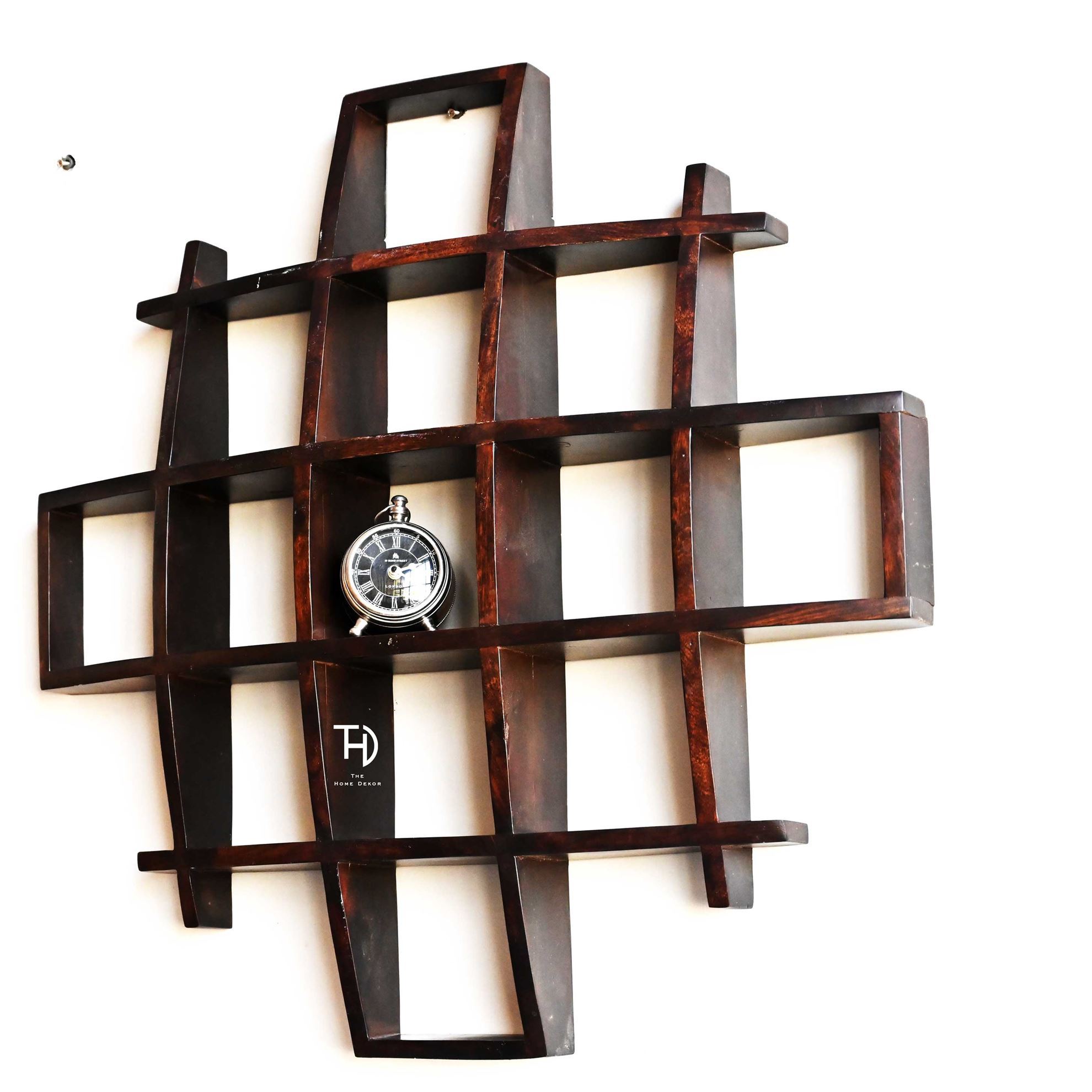 Curvy wall rack online I Solid Wood Home Decor Product | The Home Dekor