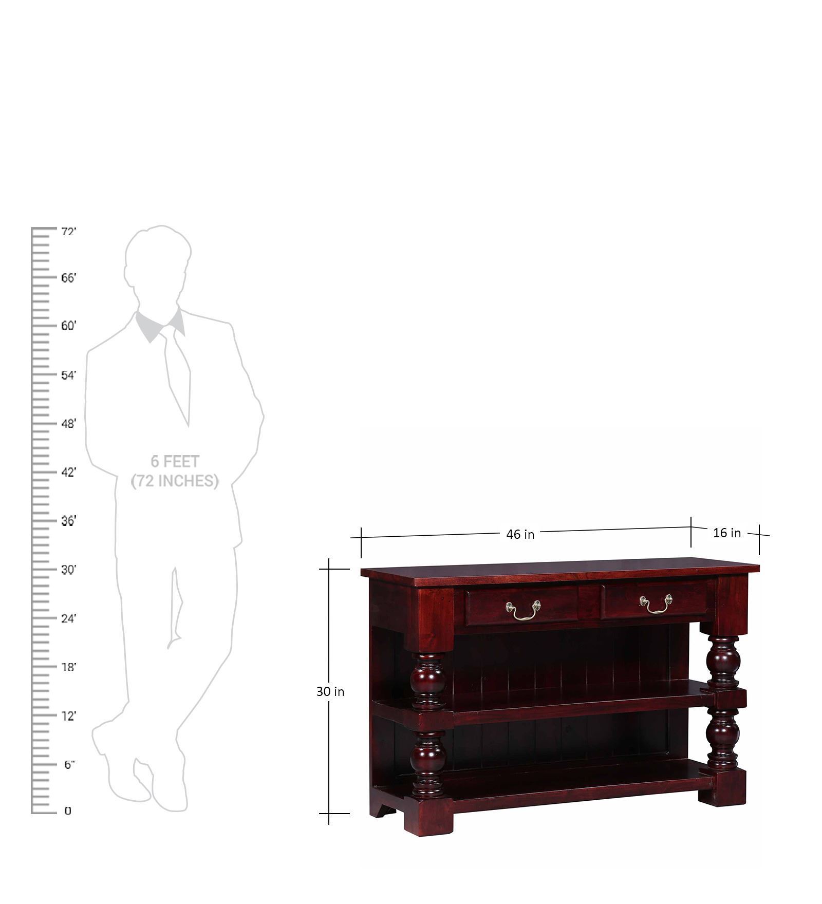 Buy Shiva Console Table Mahogany Online in India | The Home Dekor