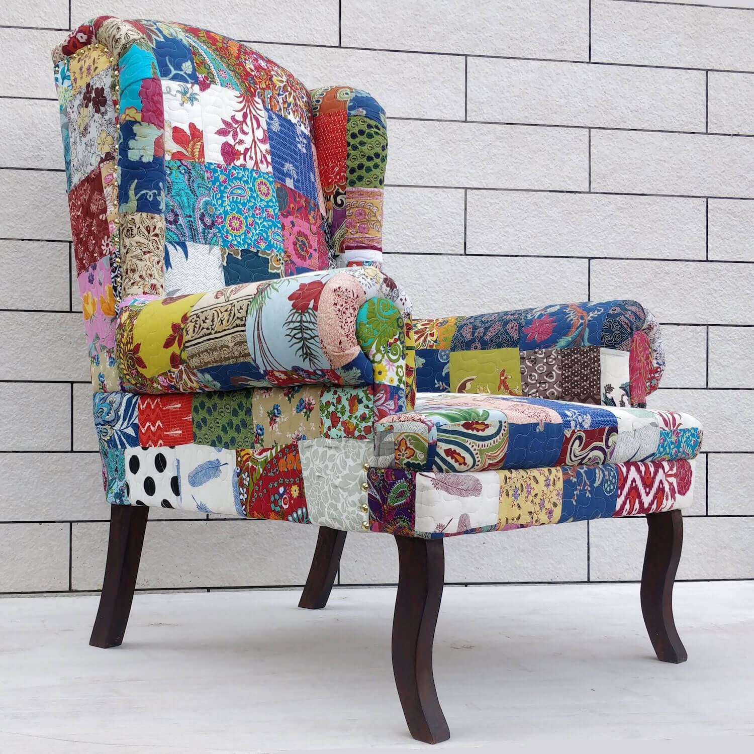 Buy Cotton Patch Wing Chair Online in India | The Home Dekor