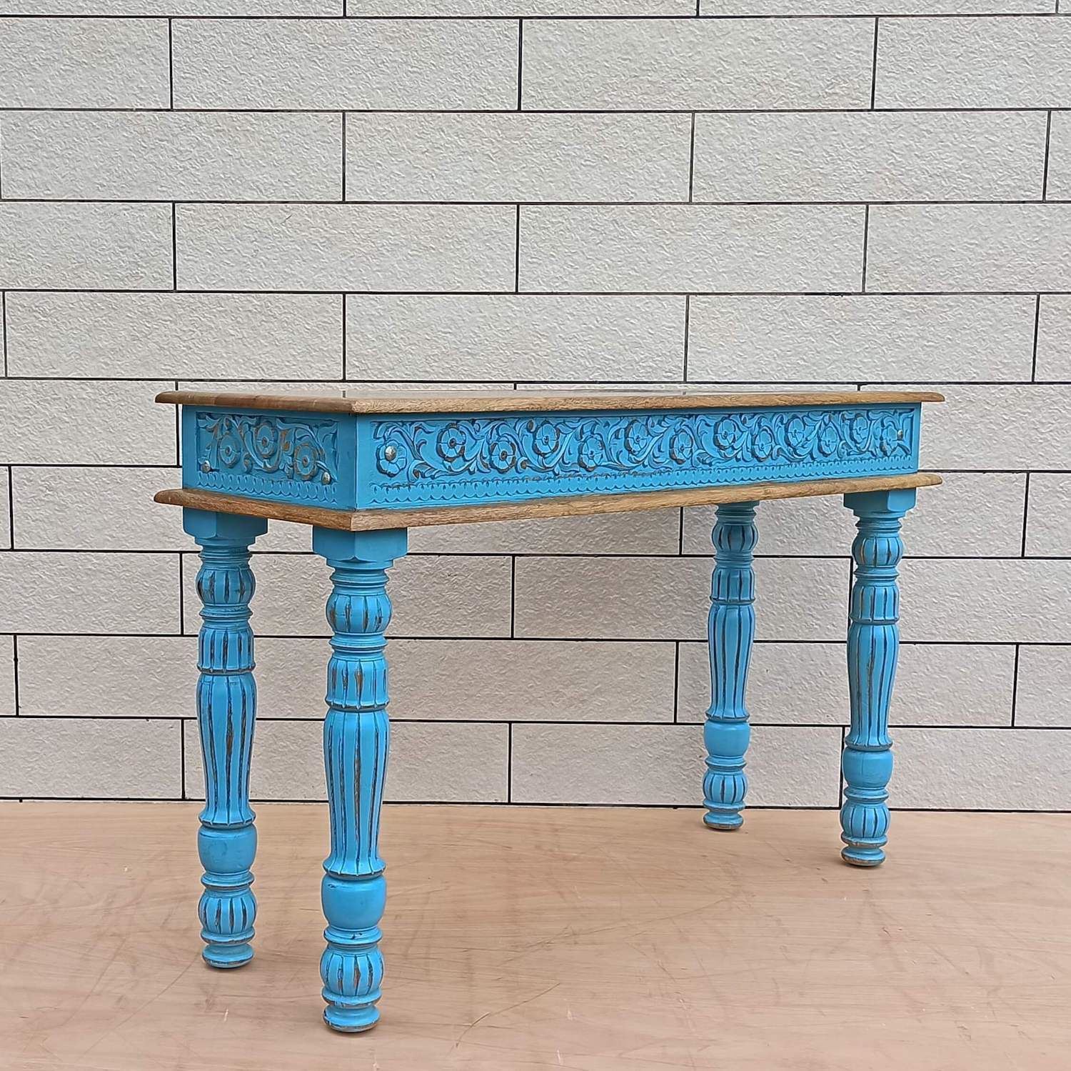 Buy Rustic Blue Console Table Online in India | The Home Dekor