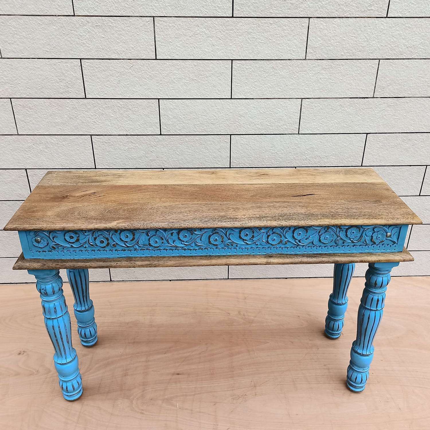 Buy Rustic Blue Console Table Online in India | The Home Dekor