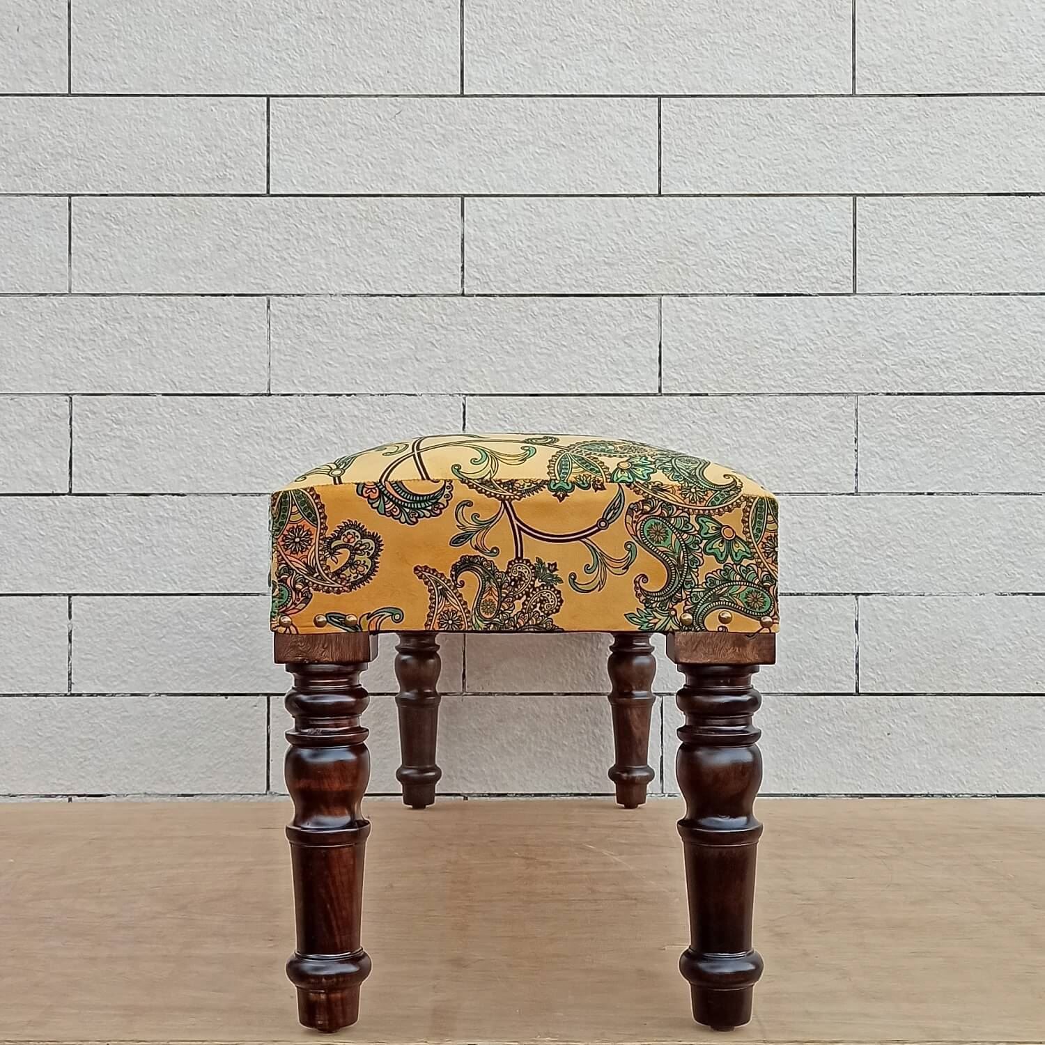 Buy Sarah Yellow Bench Online in India | The Home Dekor