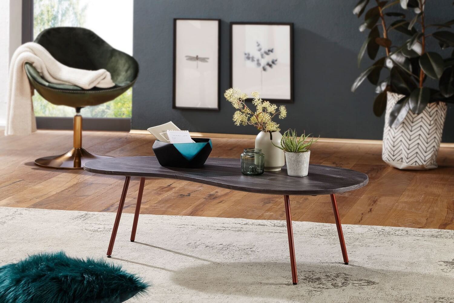 Buy Dark Bean Coffee Table Online in India | The Home Dekor