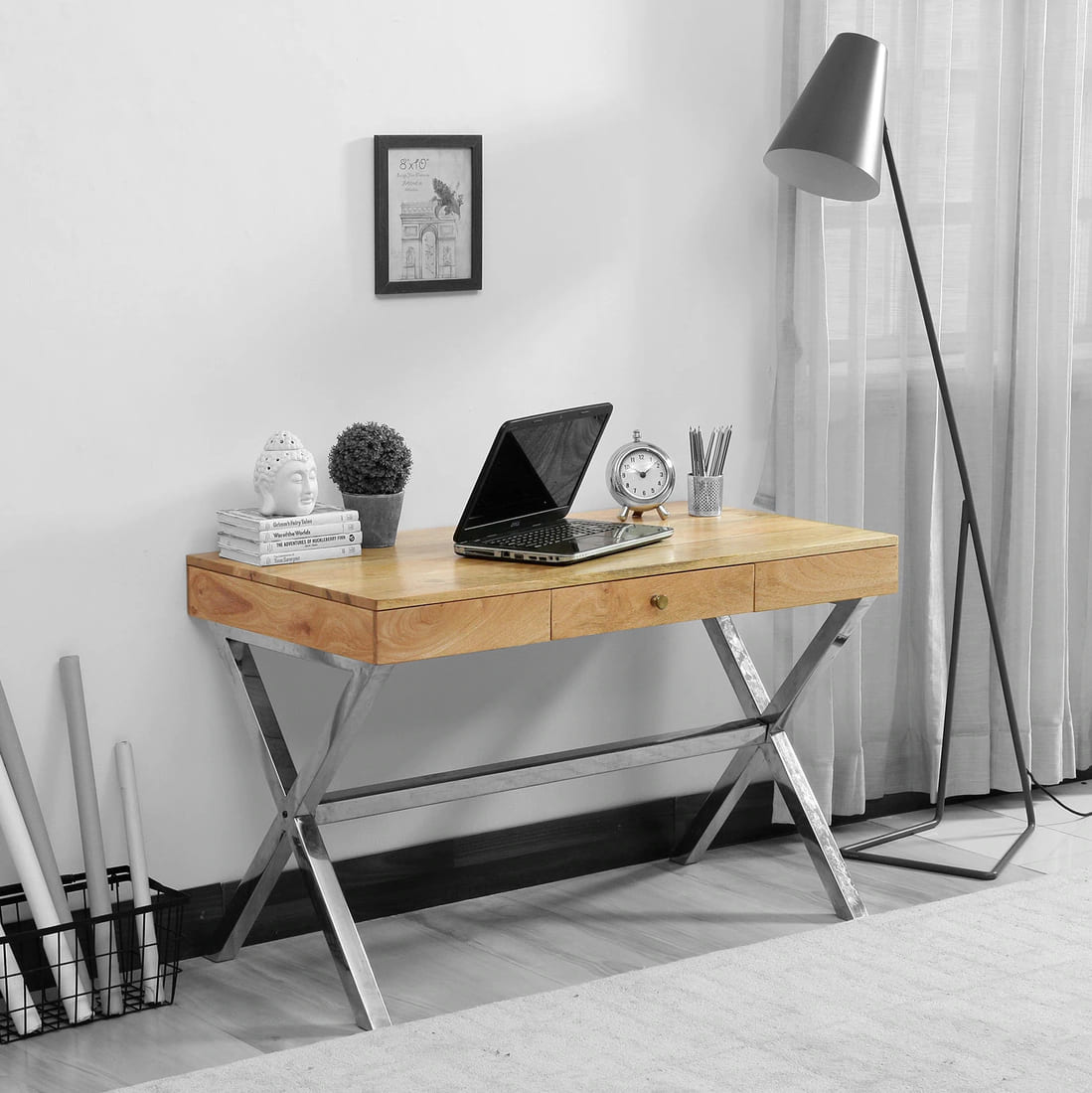 Buy Xtriva Study Desk Natural Online in India | The Home Dekor