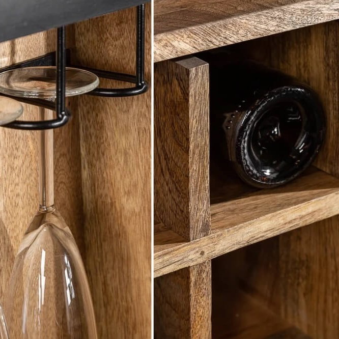 buy wave bar cabinet black online in india | The Home Dekor