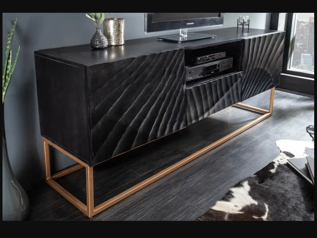 Buy Wave tv Cabinet Black Online in India at best price | The Home Dekor